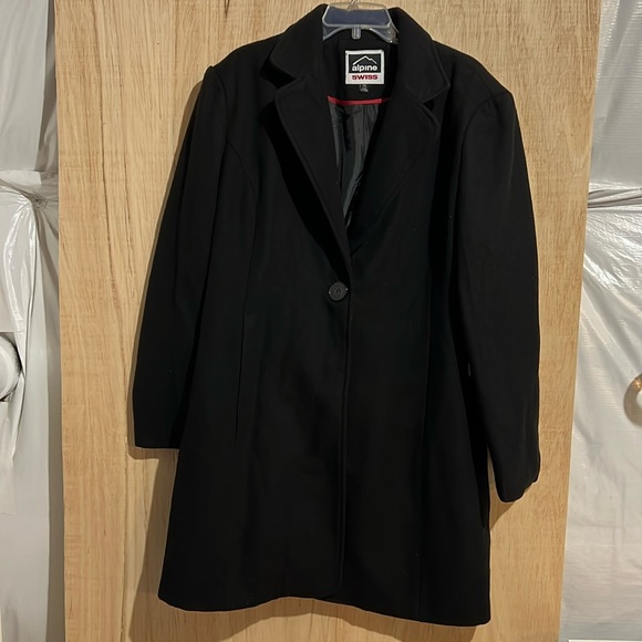 Alpine Swiss | Jackets & Coats | Nwt Alpine Swiss Black Coat | Poshmark